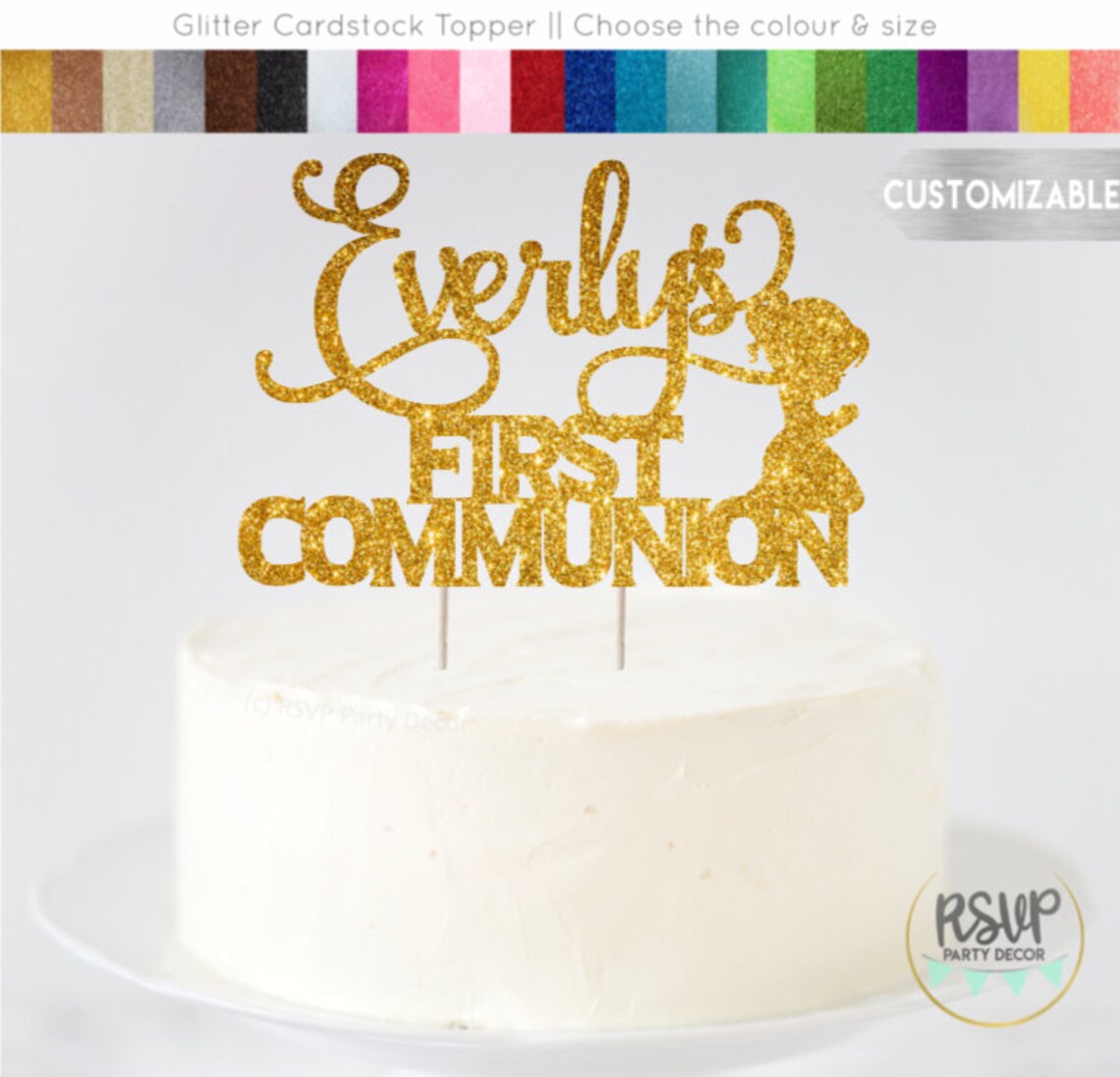 BOY OR GIRL Praying Custom First Holy Communion Cake Topper ...
