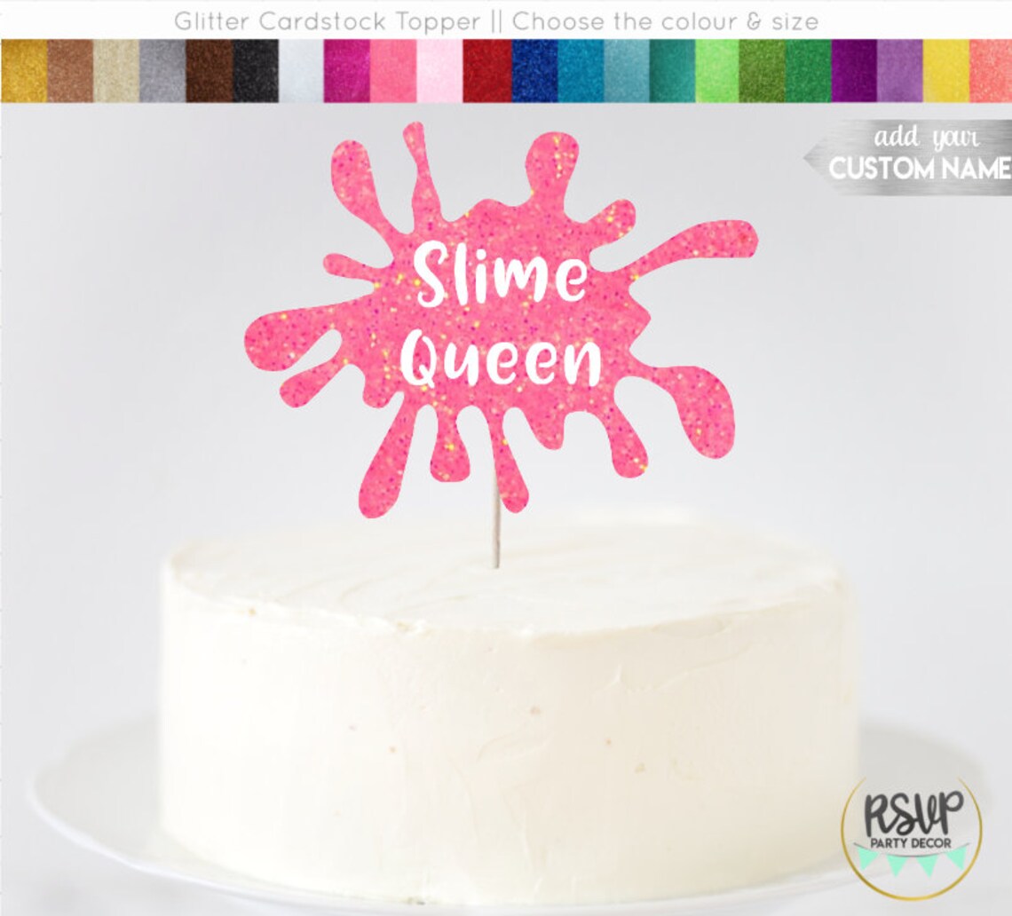 Custom Slime Cake Topper Slime Party Decorations Paintball - Etsy