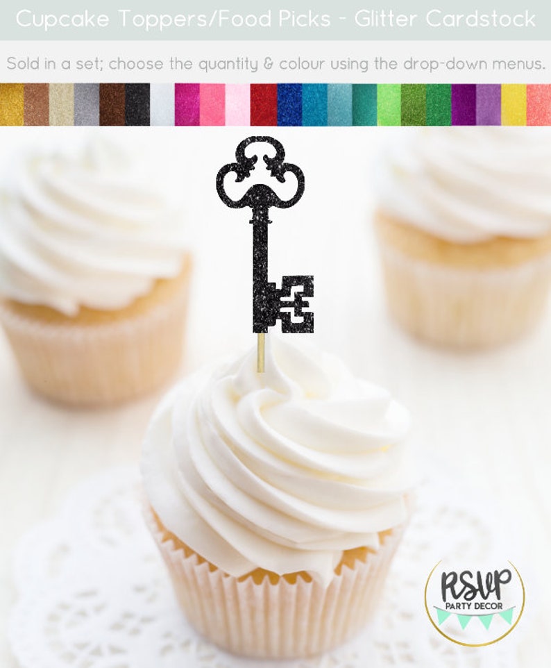 Key Cupcake Toppers, Key Food Picks, Housewarming Party Decorations ...