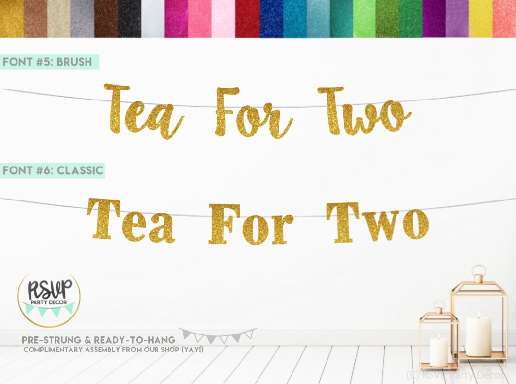 Tea for Two Banner Tea Party Banner Tea Themed 2nd Birthday | Etsy