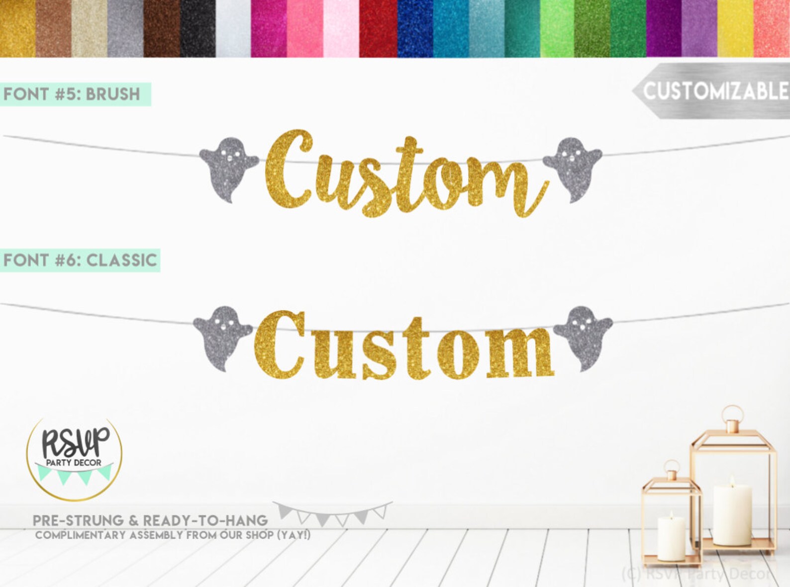 Custom Ghost Banner Halloween Themed Party Decorations | Etsy