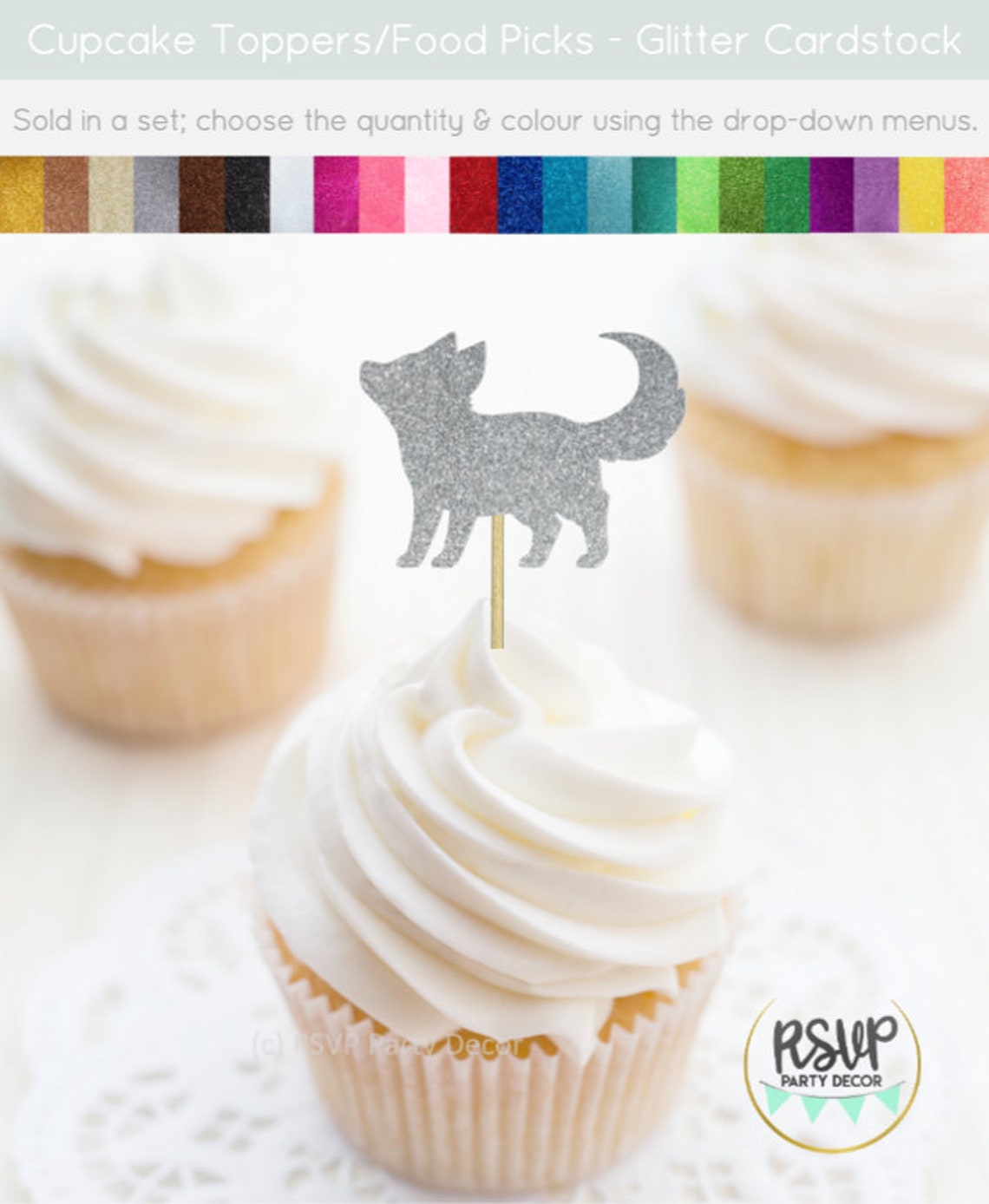 Baby Wolf Cupcake Toppers, Werewolf Food Picks, Wolf Party Decorations ...