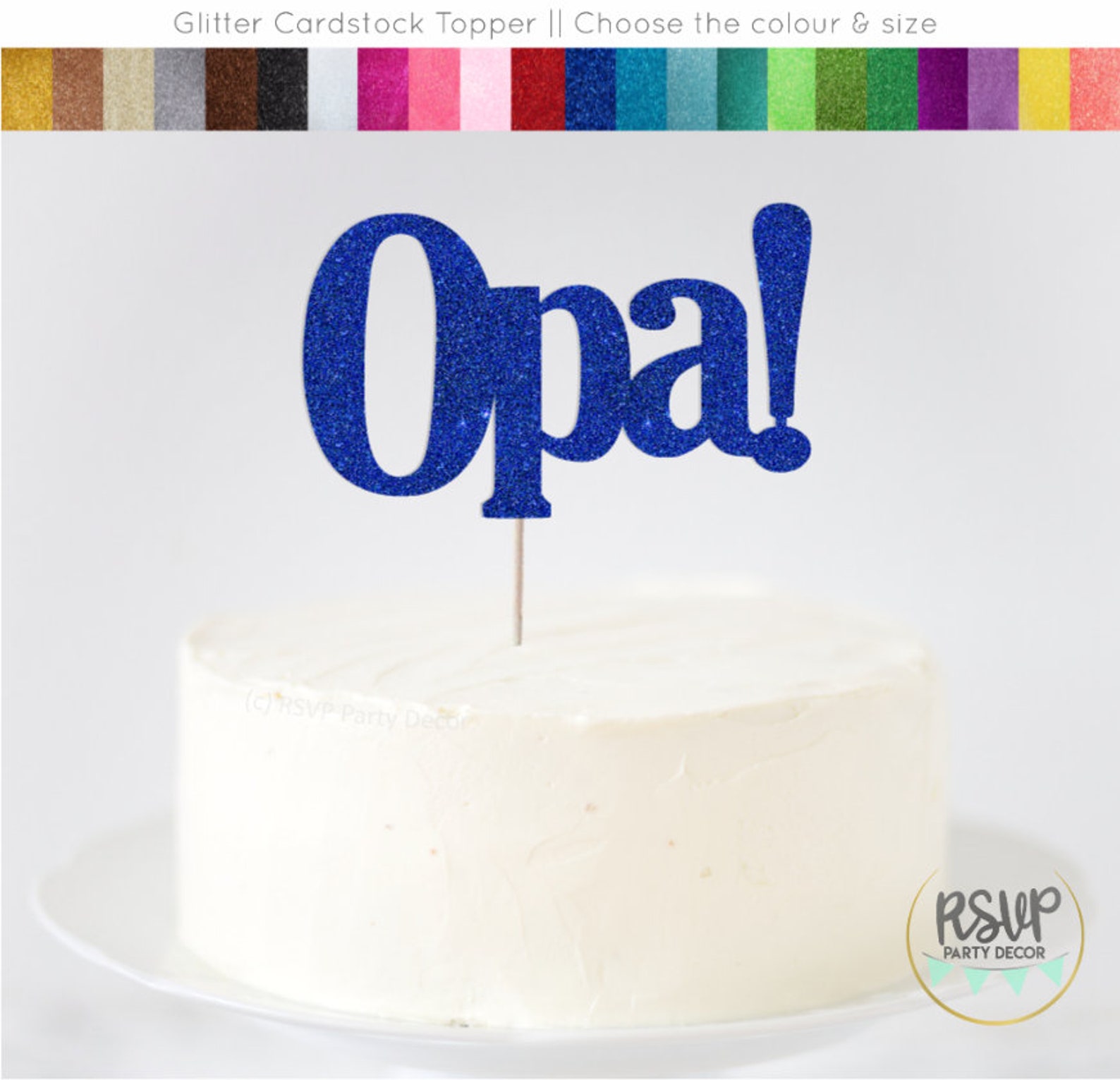 Opa Cake Topper, Greek Birthday Cake Topper, Greek Cake Topper, Funny ...