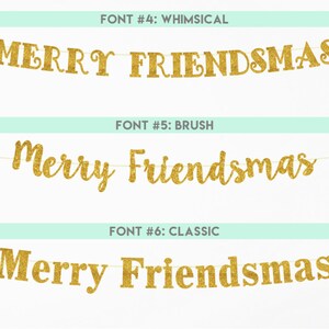 Merry Friendsmas Banner, Christmas Party Decorations, Holiday Birthday ...