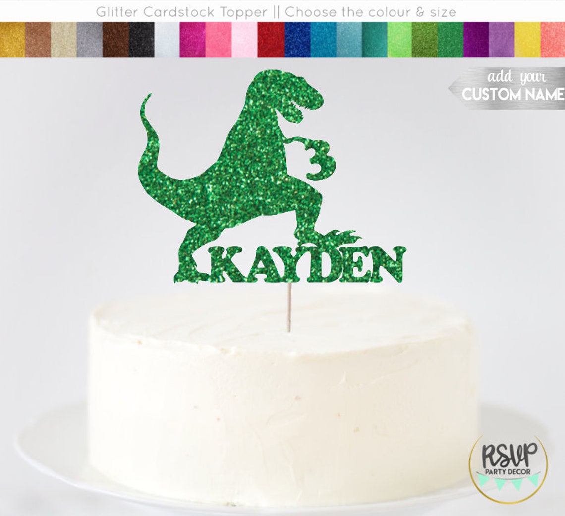 Dinosaur Cake Topper Dinosaur Party Decor Custom Dinosaur - Etsy