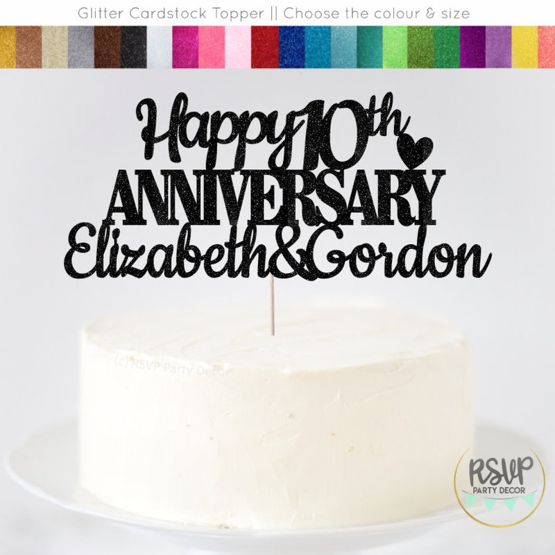 Happy Anniversary Cake Topper - Etsy