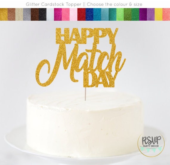 Happy Match Day Cake Topper Match Day Party Decorations Med | Etsy