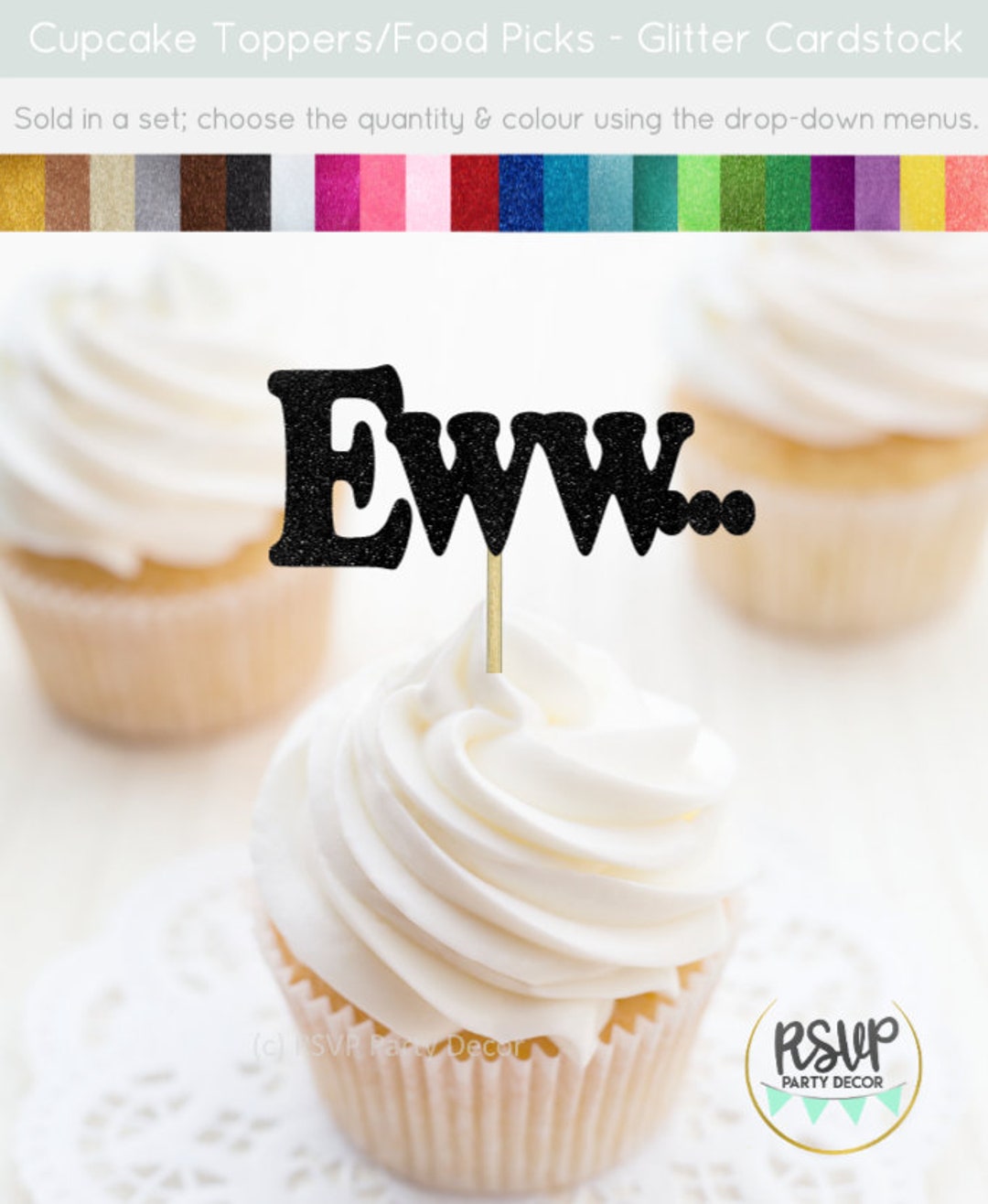 Eww Cupcake Toppers, Schitt’s Creek Cupcake Toppers, Schitt’s Creek ...