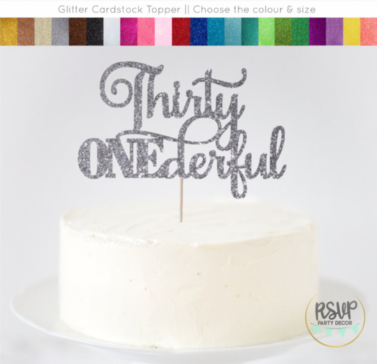 Thirty Onederful Cake Topper 31st Birthday Cake Topper - Etsy