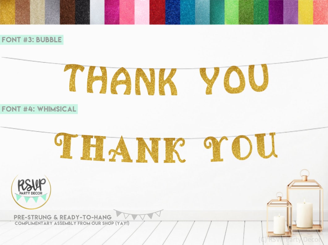 Thank You Banner, Thank You Sign, Thank You Photo Prop, Gift Table ...