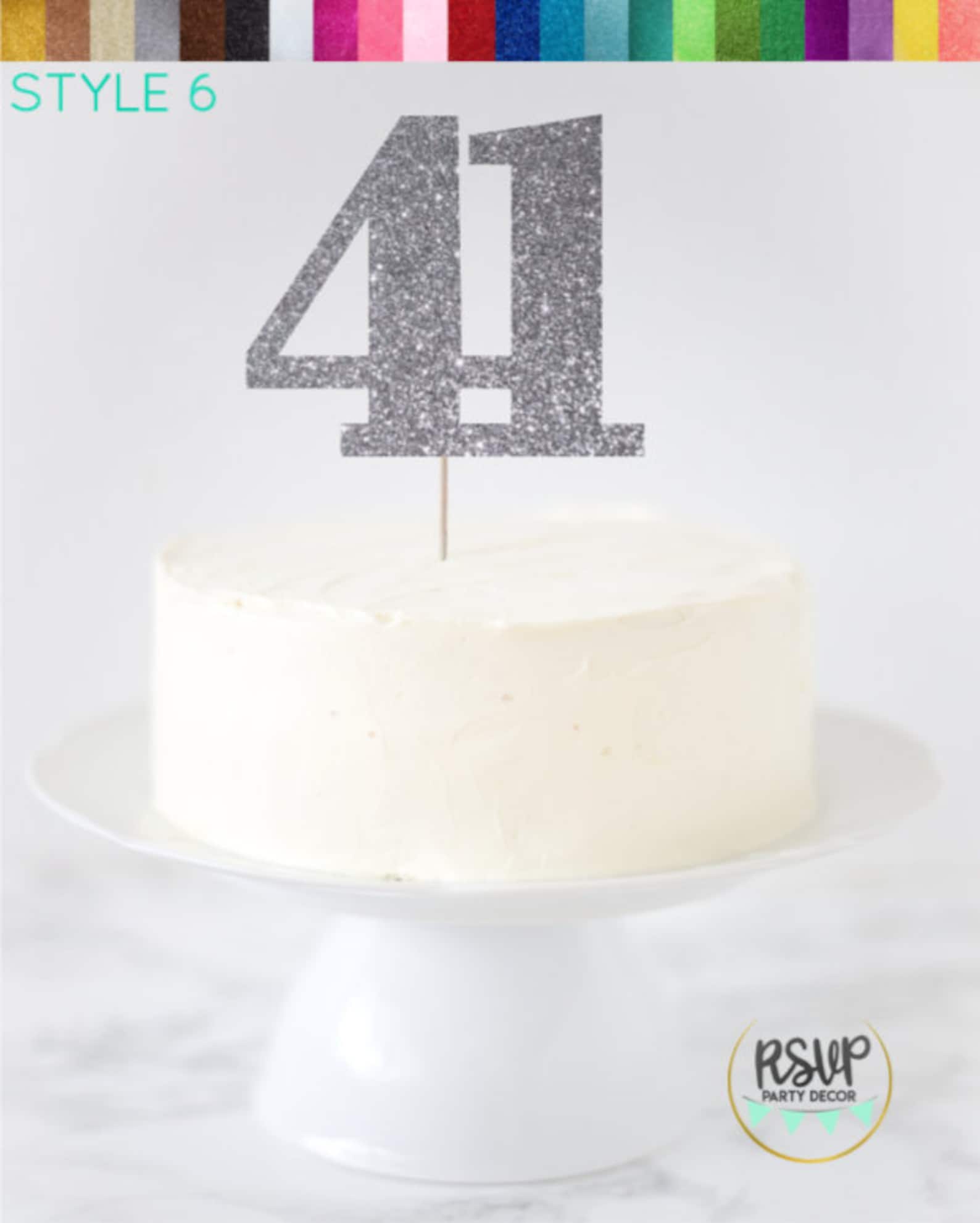 Forty One Cake Topper 41 Cake Topper Fortyone Cake Topper - Etsy