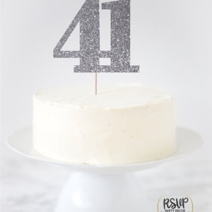 Forty One Cake Topper, 41 Cake Topper, Fortyone Cake Topper, Forty-one ...