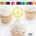 Peace Cupcake Toppers, Peace Sign Food Picks, Groovy Party Decorations ...