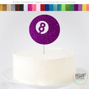 Magic 8 Ball Cake Topper, 8th Birthday Party Decor, 8th Birthday Cake ...
