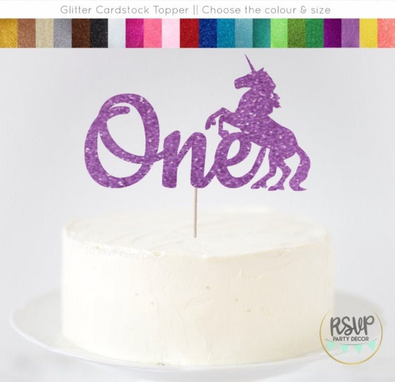 Unicorn One Cake Topper, Unicorn First Birthday Cake Topper, Unicorn ...