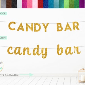 Candy Bar Banner, Candy Bar Sign, Sweet Table Banner, Treats Banner ...