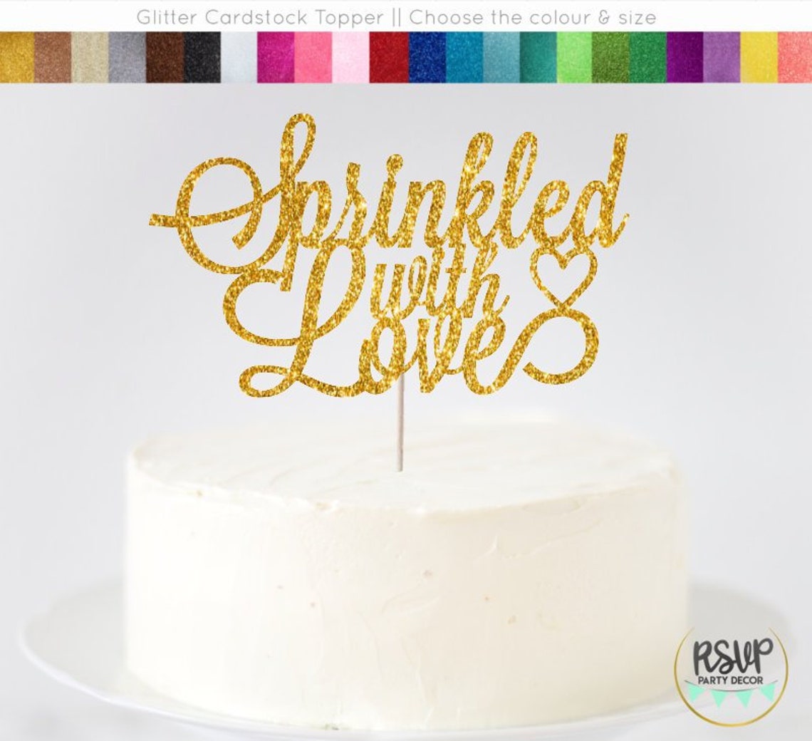 Sprinkled With Love Cake Topper Baby Sprinkle Cake Topper | Etsy