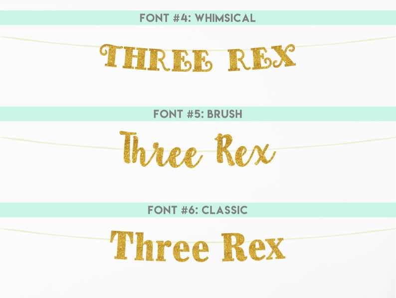 Three Rex Banner, T Rex Dinosaur Garland, Dinosaur 3rd Birthday Party ...