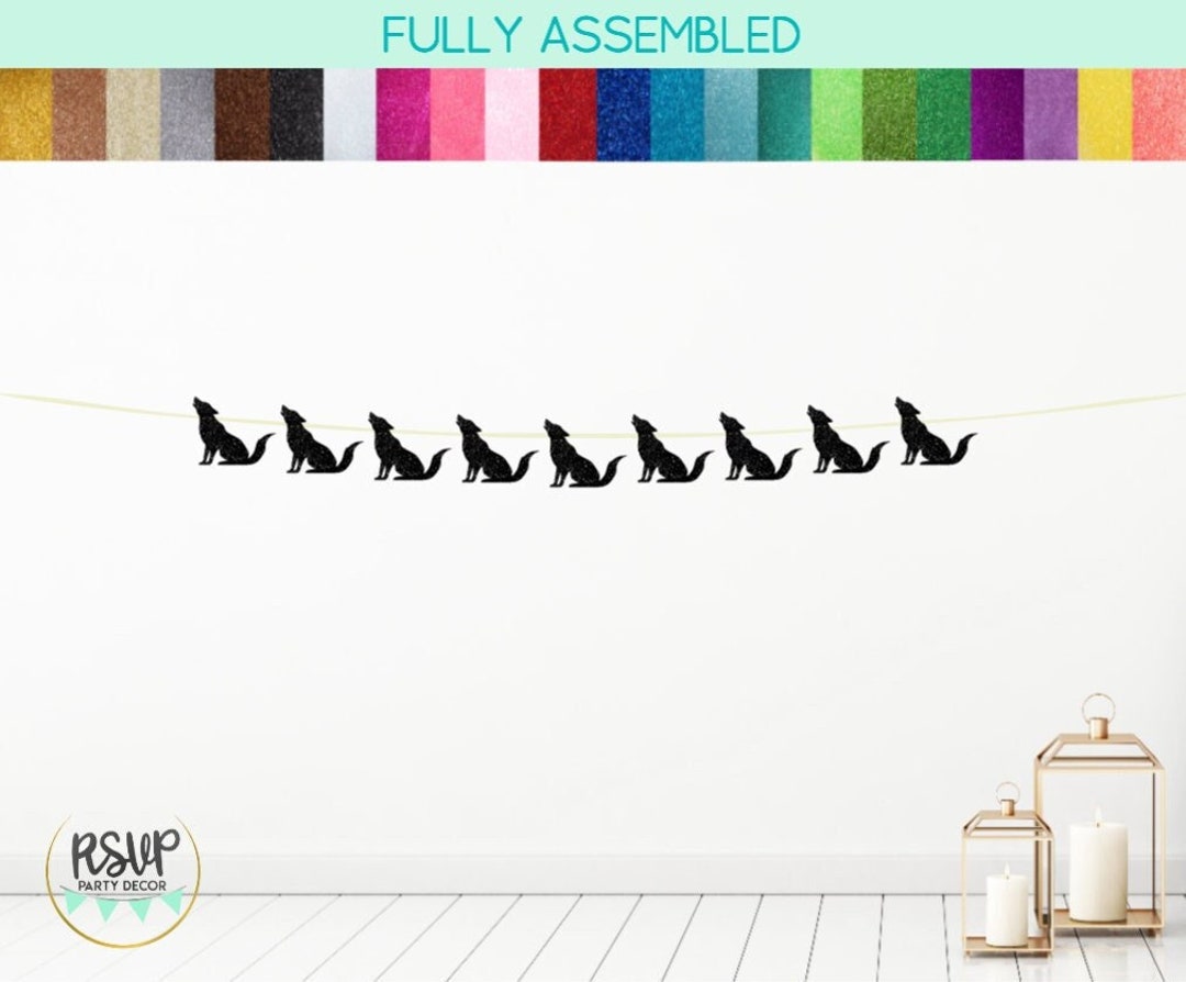 Wolf Garland, Werewolf Party Decor, Wolf Birthday Party Decorations ...