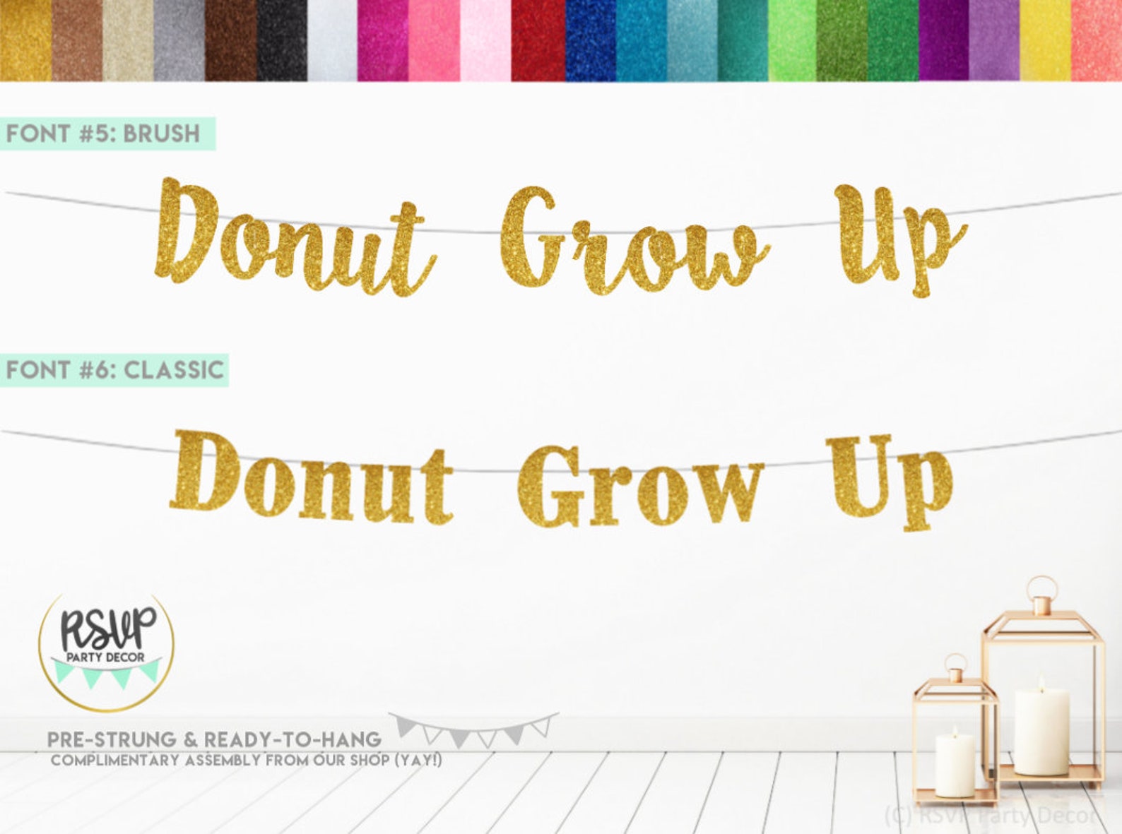 Donut Grow up Banner Donut Grow up Sign Donut Party Decor | Etsy