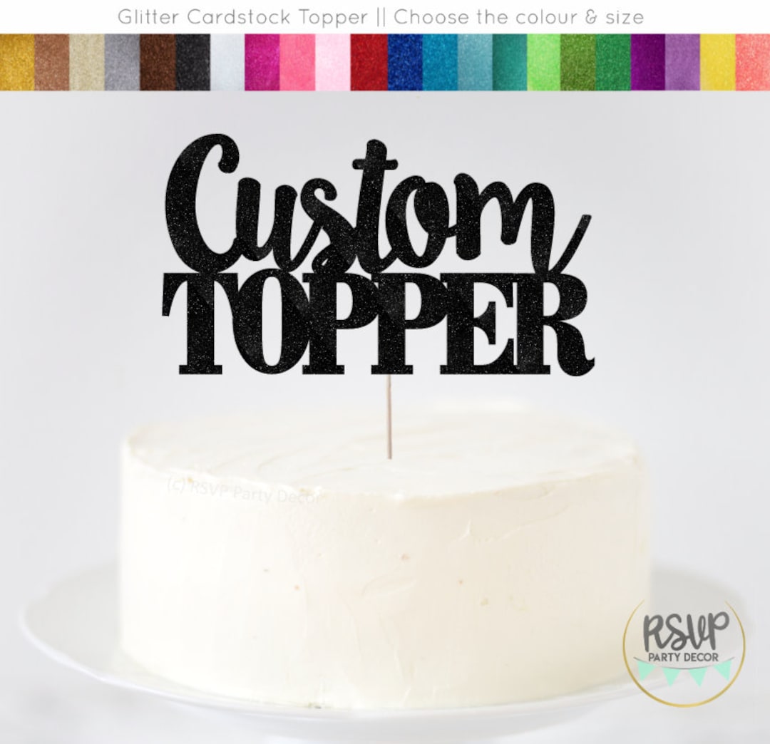 Custom Cake Topper in Mixed Font, Personalized Name Cake Topper, Block ...