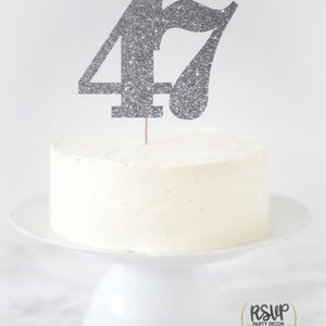 Forty Seven Cake Topper, 47 Cake Topper, Fortyseven Cake Topper, Forty ...