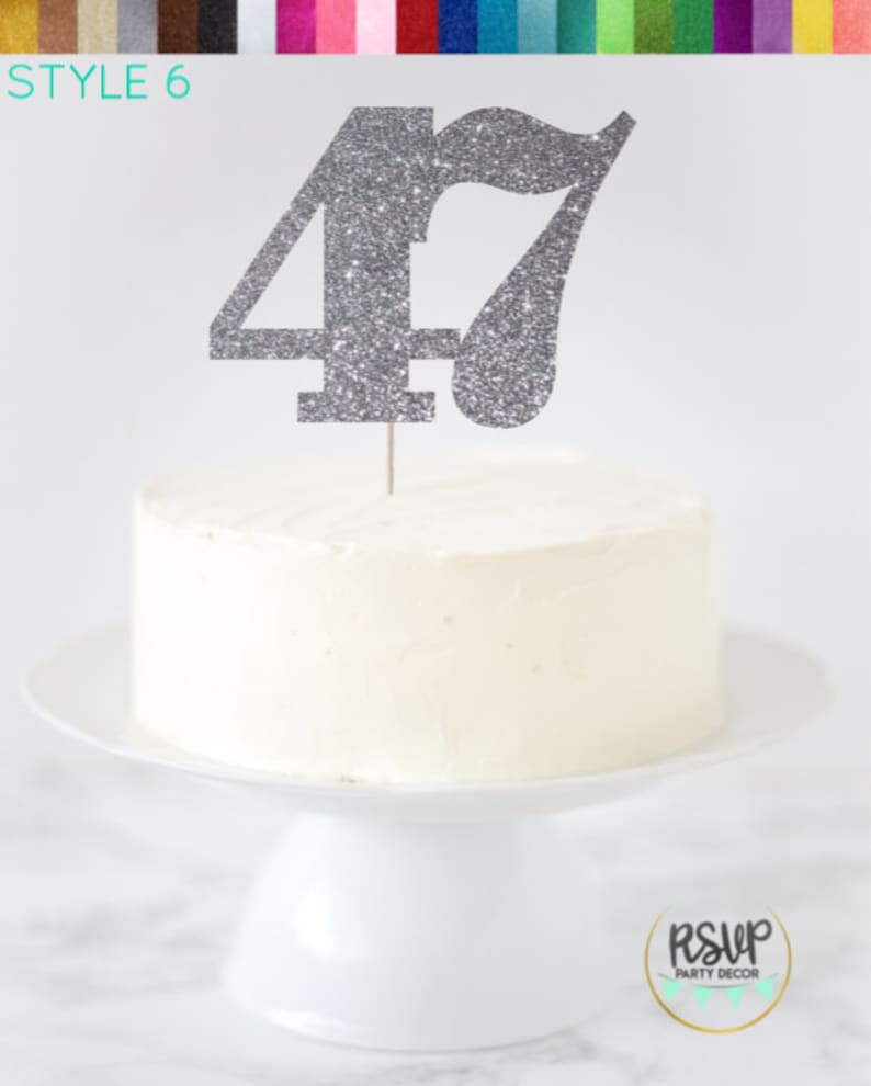 Forty Seven Cake Topper, 47 Cake Topper, Fortyseven Cake Topper, Forty ...