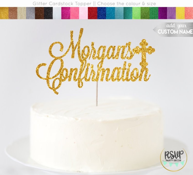 Custom Confirmation Cake Topper, Confirmation Cake Topper, Personalized ...