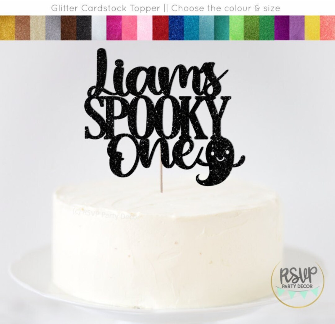 Custom Spooky One Cake Topper, Halloween 1st Birthday Cake Topper ...