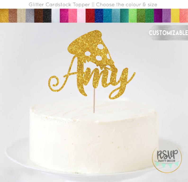 Custom Pizza Cake Topper Pizza Party Decorations Italian - Etsy