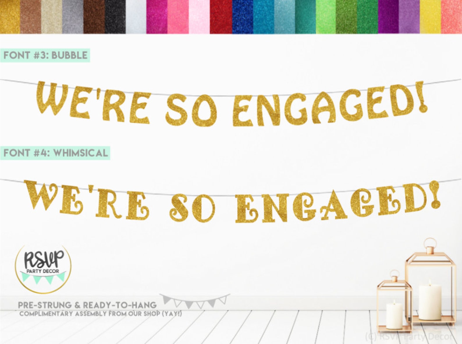 We're so Engaged Banner Engagement Banner Engagement - Etsy