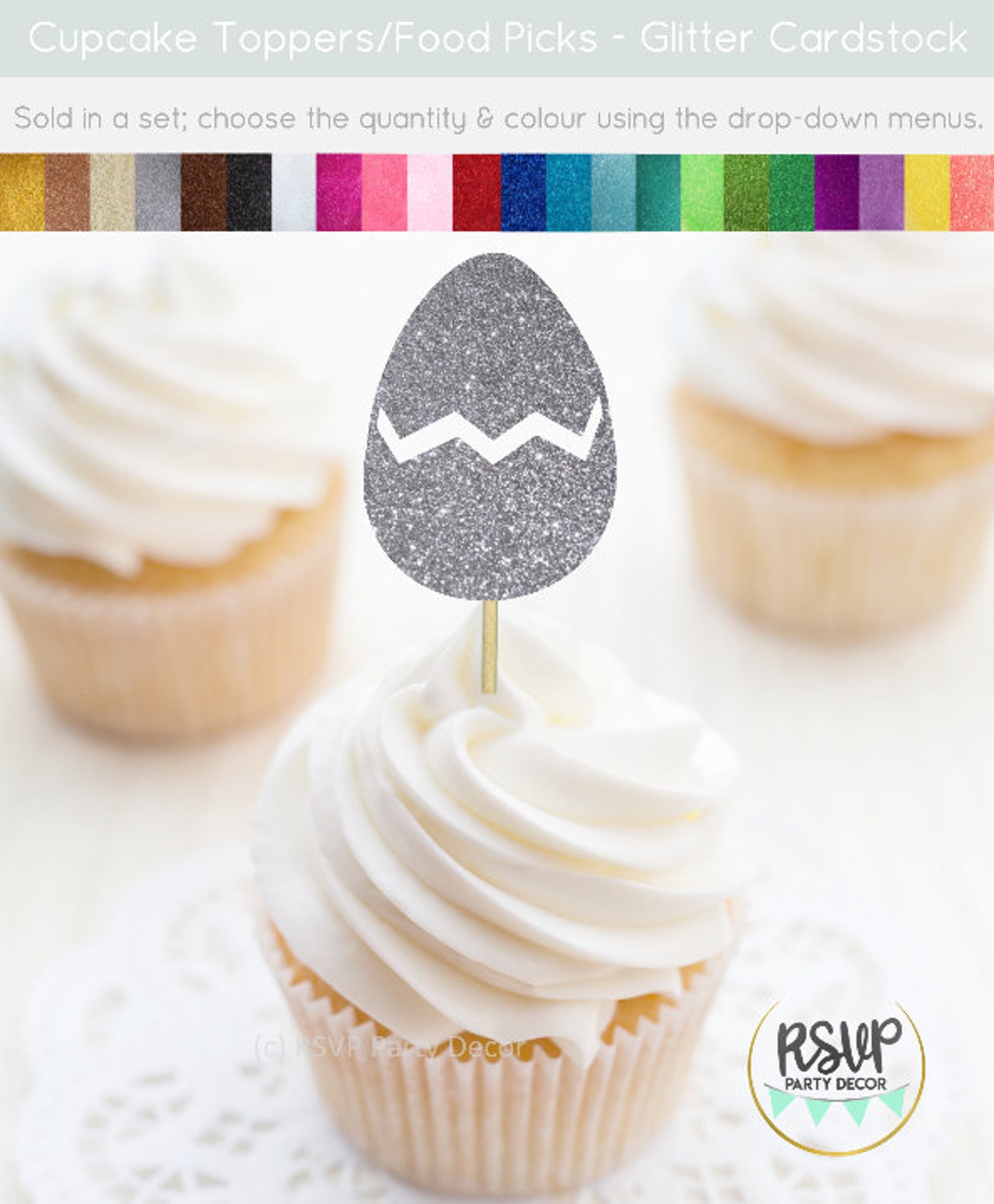 Egg Cupcake Toppers Baby Chick Party Decorations Hatching - Etsy