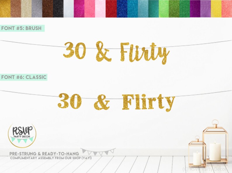 30 & Flirty Banner 30 and Flirty Sign Dirty Thirty Banner - Etsy UK