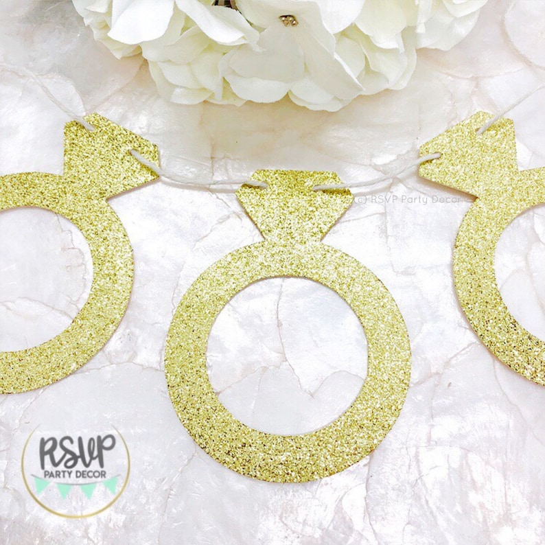 Ring Garland Wedding Rings Banner Engagement Party Banner - Etsy