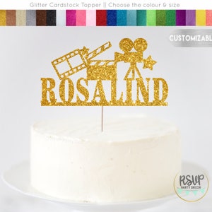 Custom Movie Star Cake Topper, Hollywood Party Decorations ...