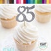 Number 85 Cupcake Toppers, Eighty Five Food Picks, 85th Birthday ...