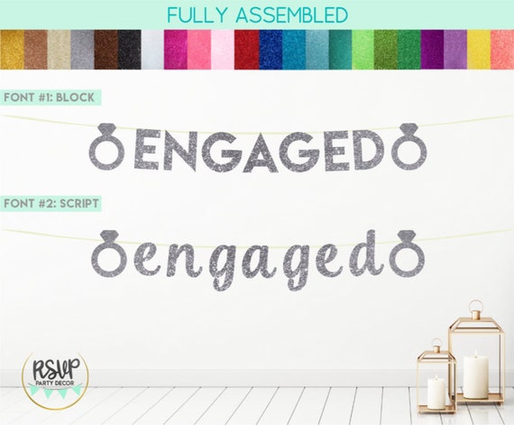 Engaged Banner We're Engaged Sign Engagement Party | Etsy