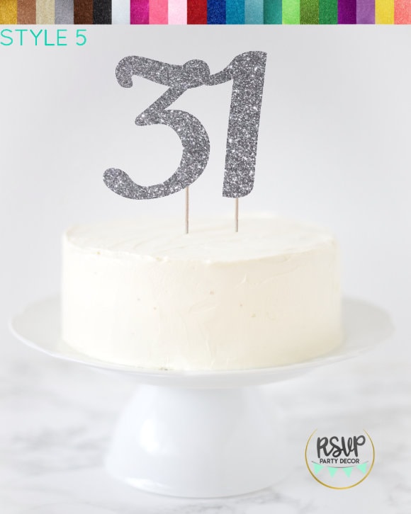 Thirty One Cake Topper, 31 Cake Topper, Thirtyone Cake Topper, Thirty ...