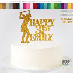 MAN OR WOMAN Custom Name/age Golf Cake Topper, Golf Party Decorations ...