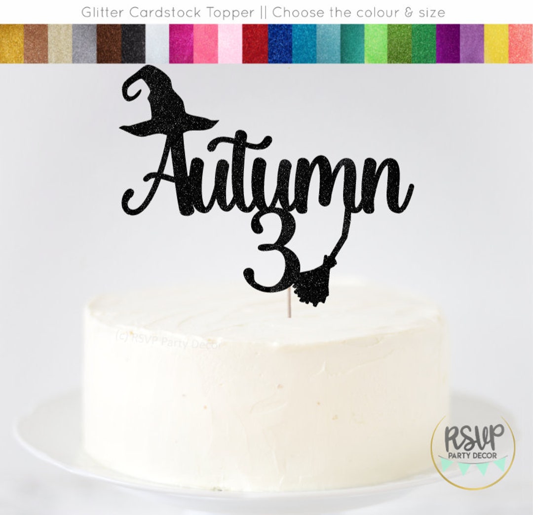 Custom Witch Cake Topper, Witch Birthday Cake Topper, Halloween ...
