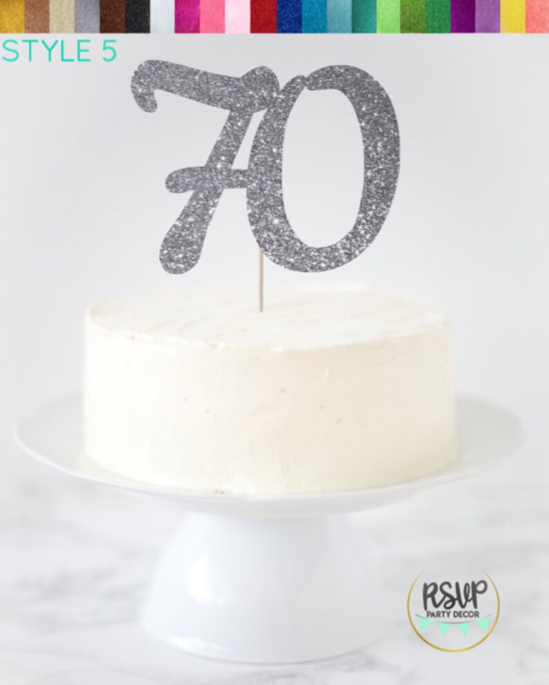 Seventy Cake Topper 70 Cake Topper 70th Birthday Decor 70th - Etsy