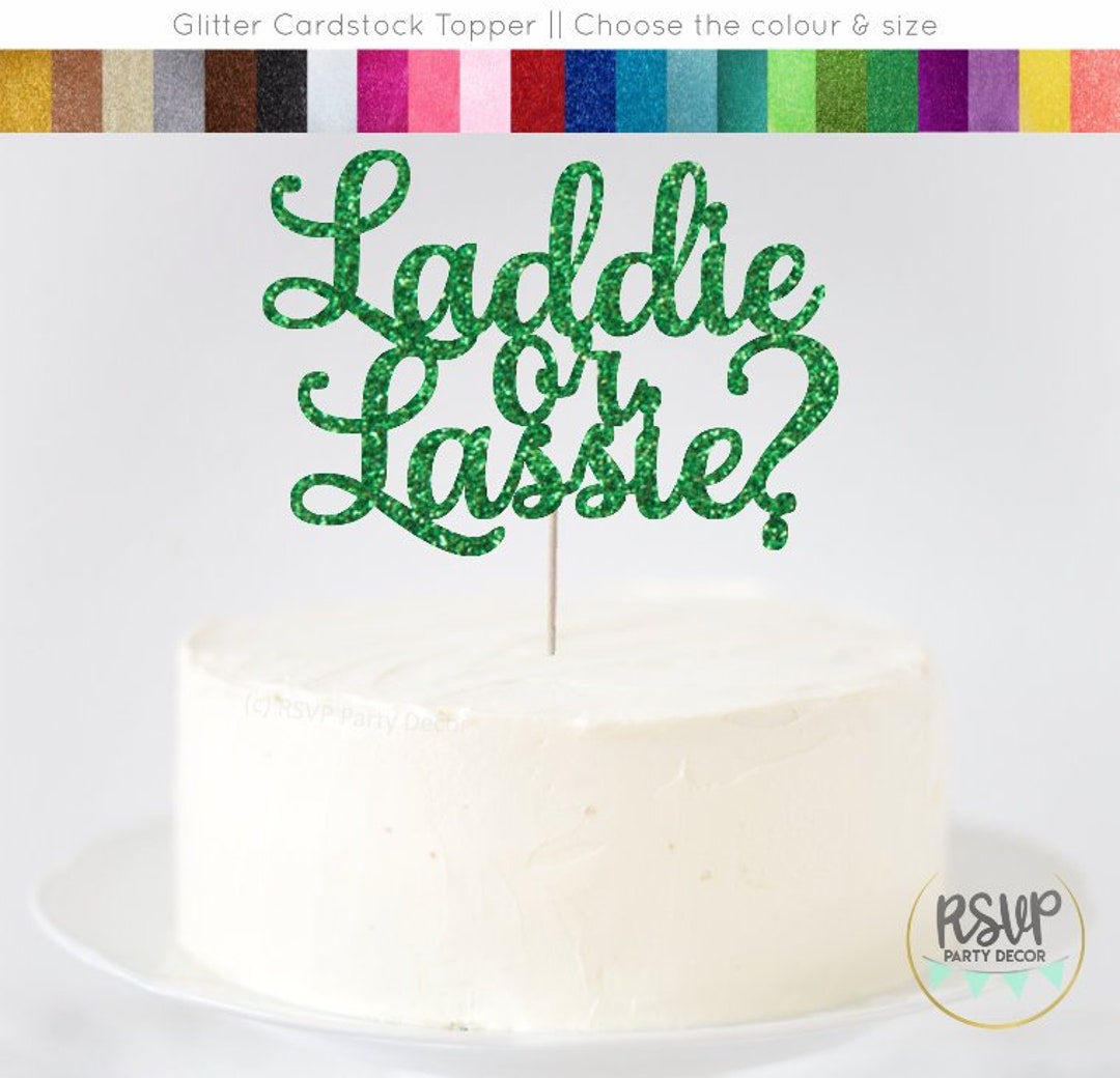 Laddie or Lassie Cake Topper, St. Patrick's Day Gender Reveal, Irish ...