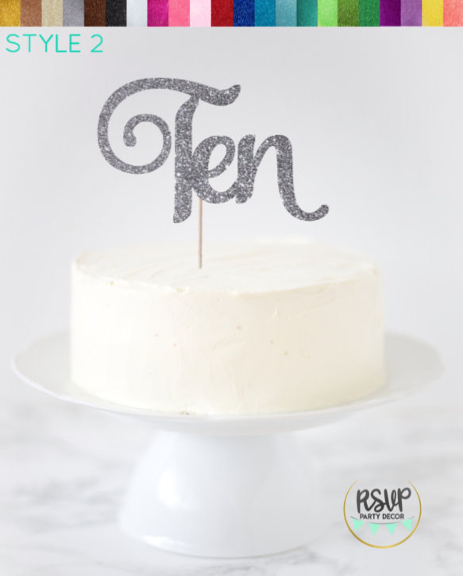 Ten Cake Topper 10 Cake Topper Double Digits Cake Topper | Etsy