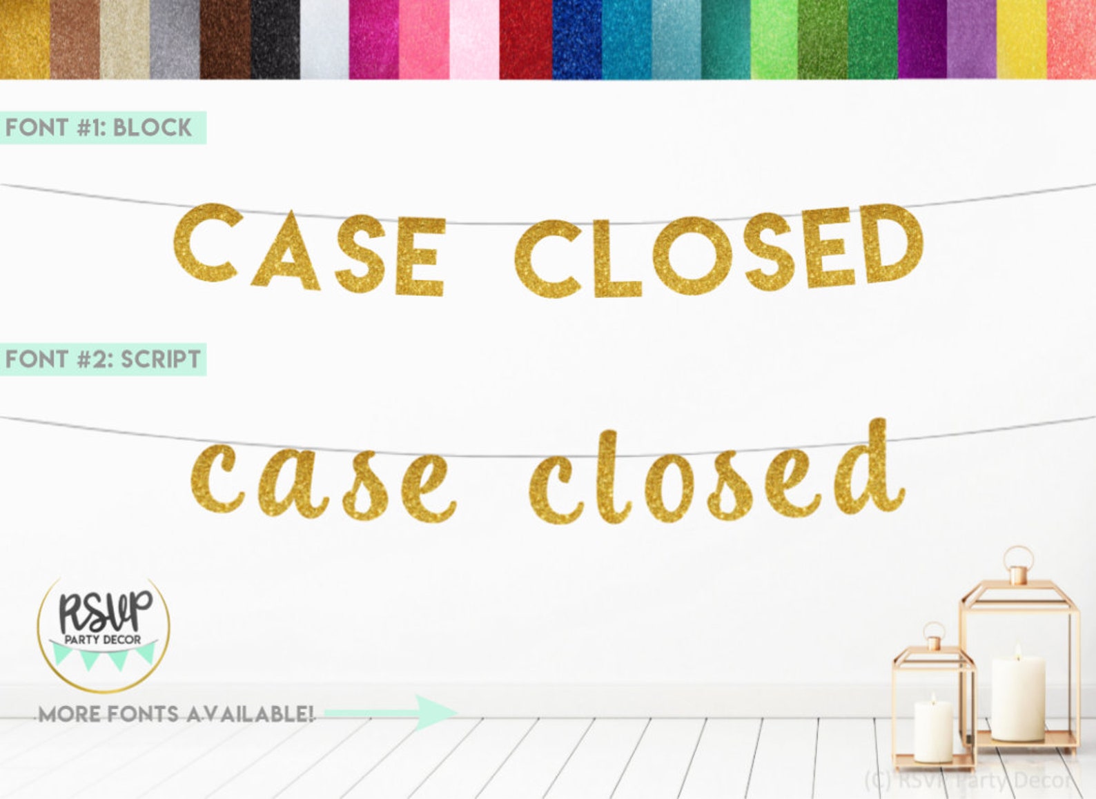 Case Closed Banner, Law School Graduation Party Decor, Lawyer ...