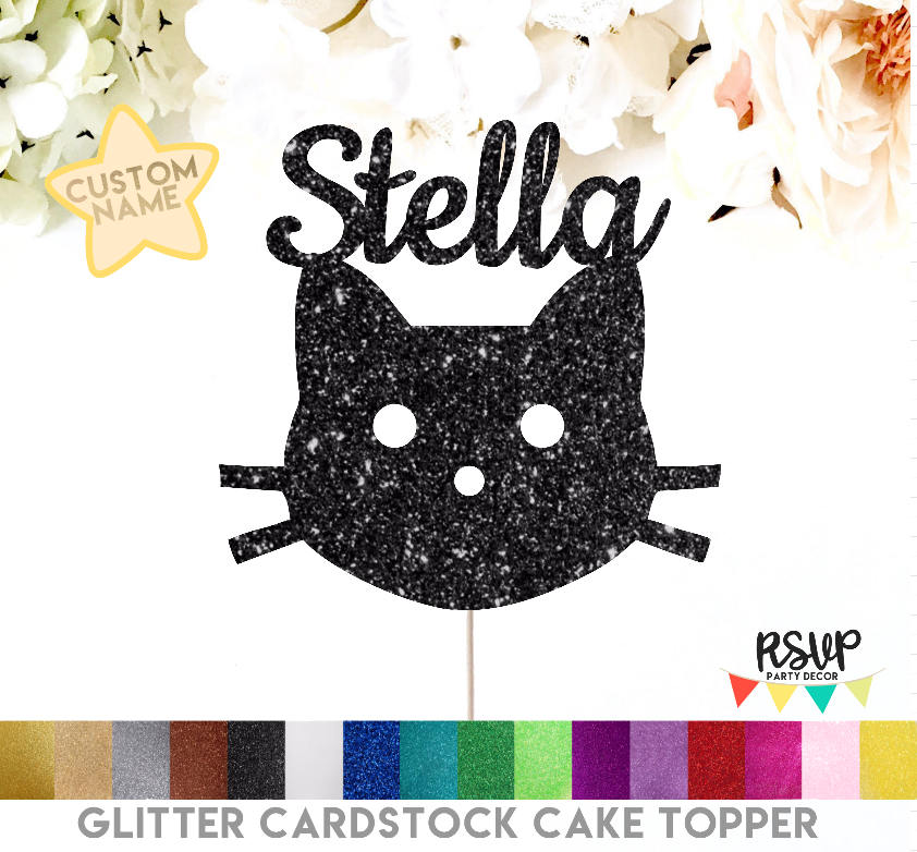 Cat Cake Topper Kitty Cake Topper Kitten Cake Topper Custom - Etsy