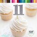 Number 11 Cupcake Toppers, Eleven Food Picks, 11th Birthday Decorations ...