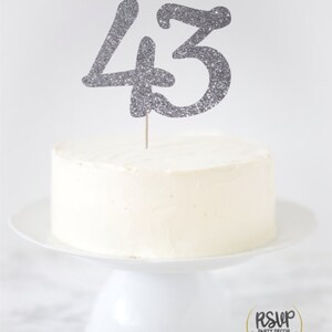 Forty Three Cake Topper, 43 Cake Topper, Fortythree Cake Topper, Happy ...