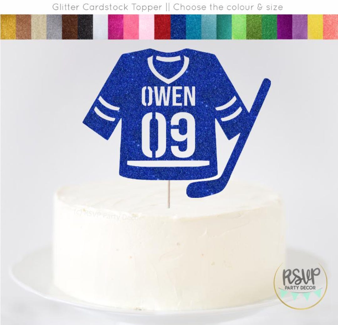 Custom Hockey Jersey Cake Topper, Hockey Cake Topper, Hockey Themed ...