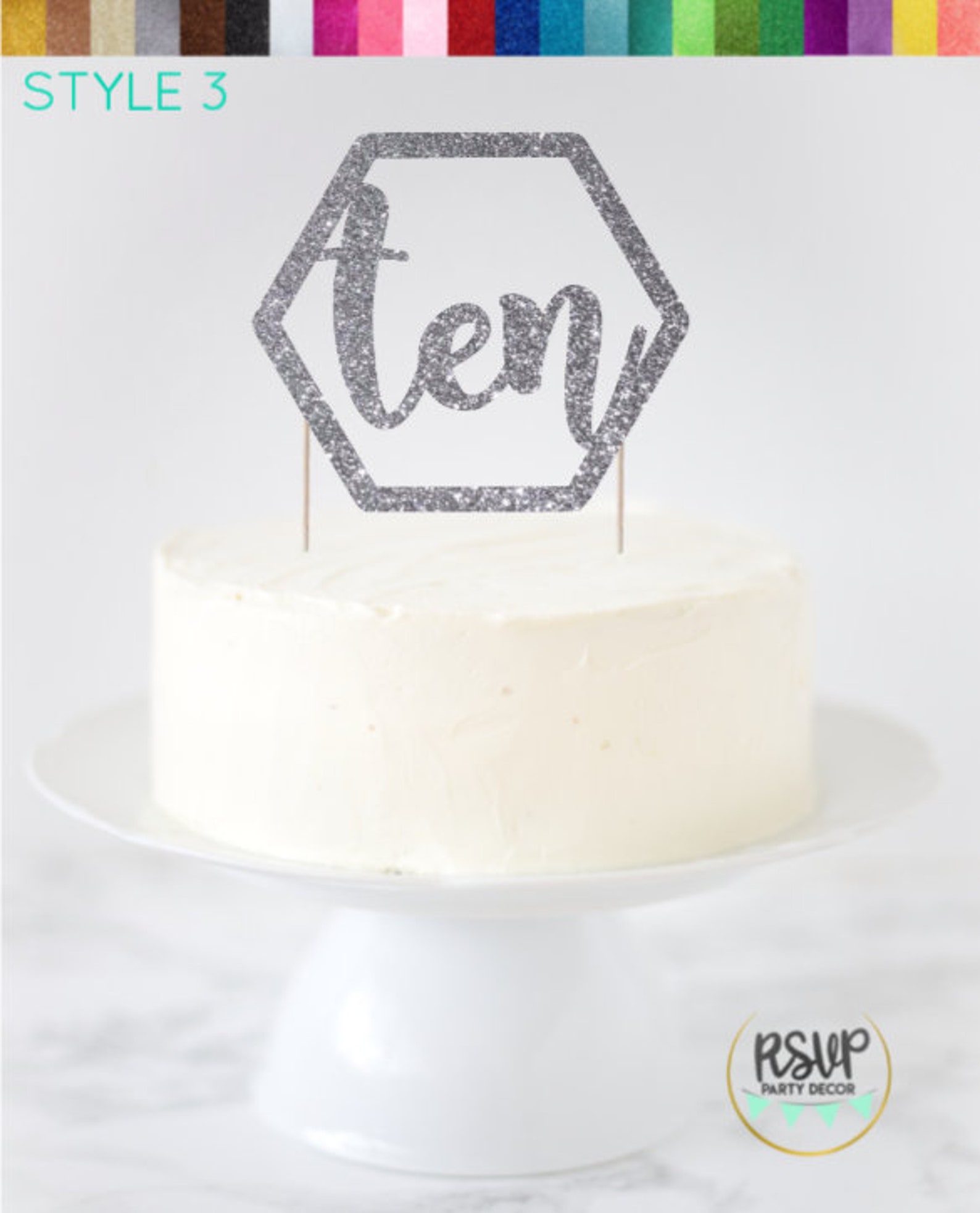 Ten Cake Topper 10 Cake Topper Double Digits Cake Topper | Etsy