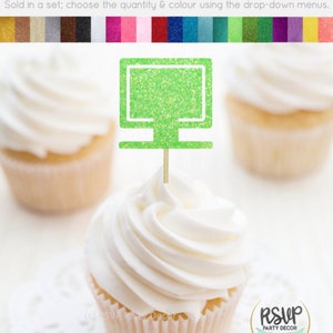Computer Cupcake Toppers, Marketing Graduation Party Decor, Office ...